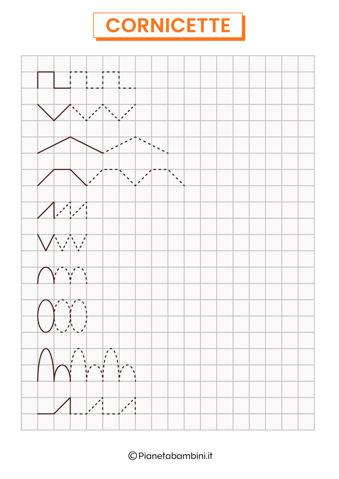 Cornicette a Quadretti Grandi 1 cm | PianetaBambini.it