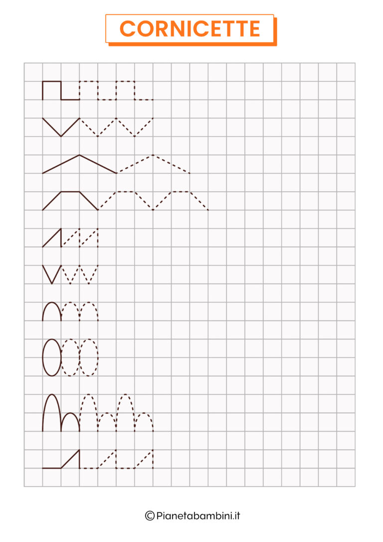 Cornicette a Quadretti Grandi 1 cm | PianetaBambini.it