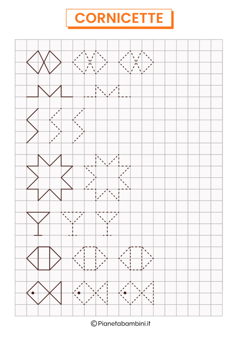Cornicette a Quadretti Grandi 1 cm | PianetaBambini.it