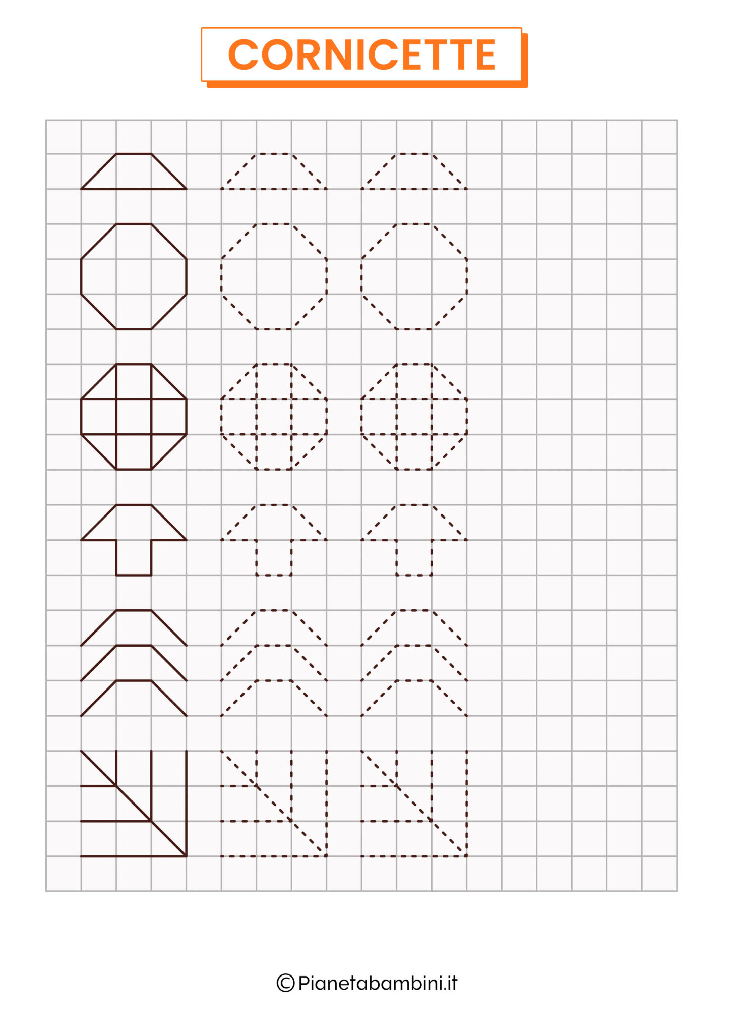 Cornicette a Quadretti Grandi 1 cm | PianetaBambini.it