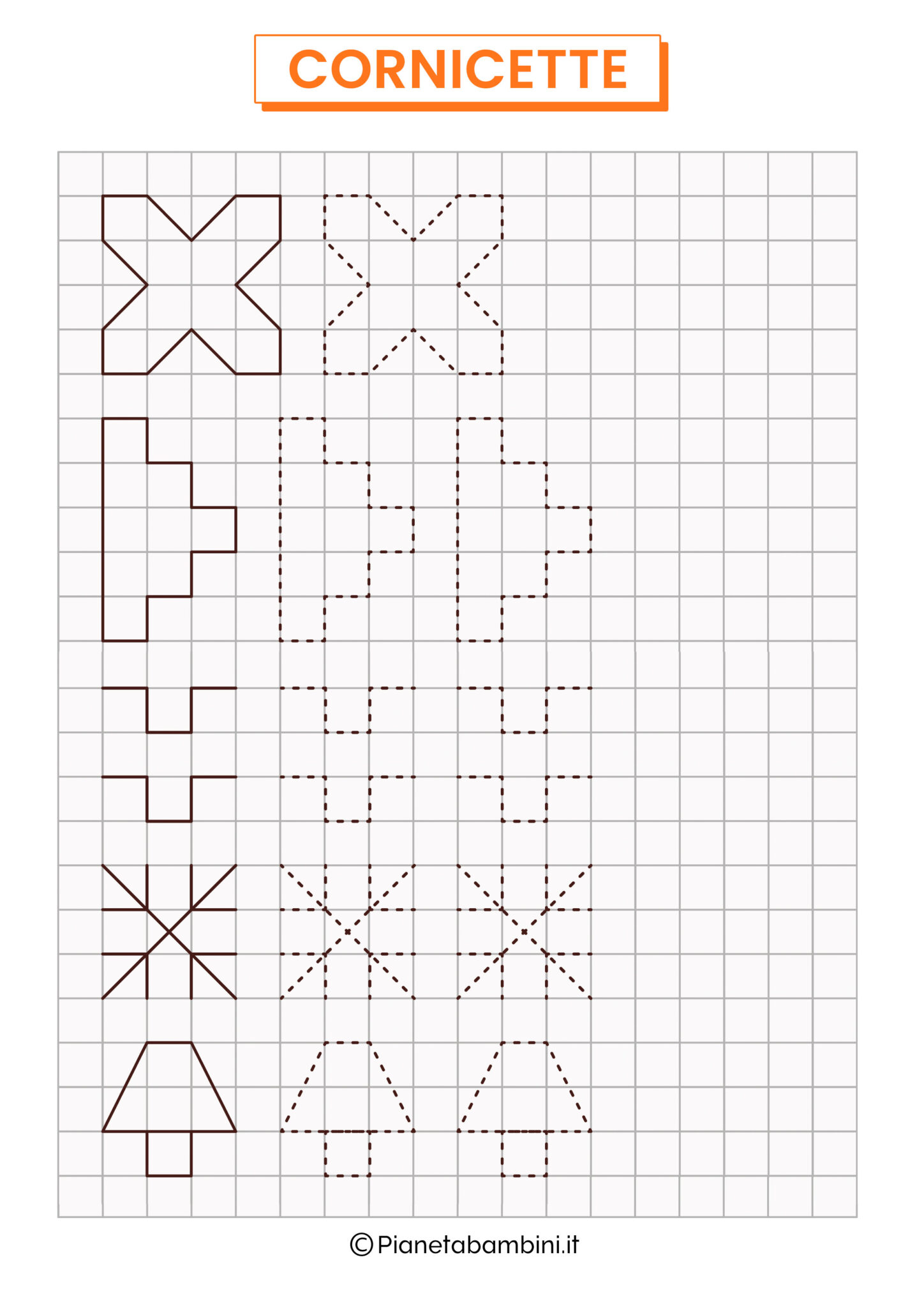Cornicette a Quadretti Grandi 1 cm | PianetaBambini.it