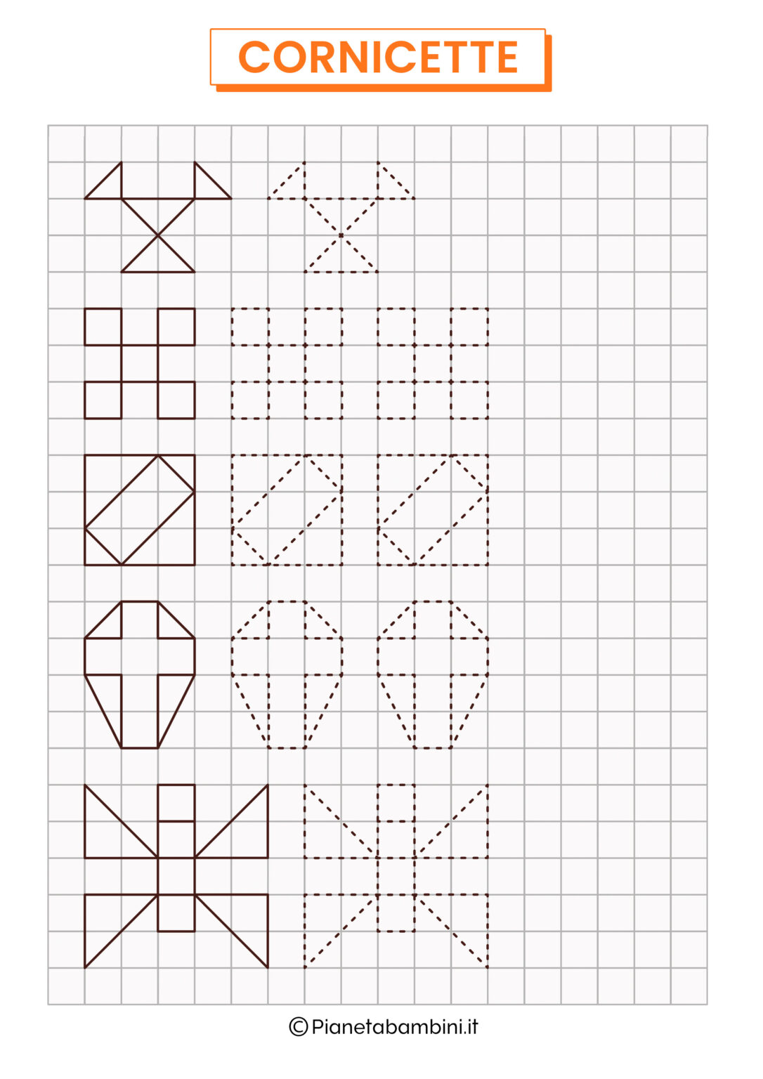 Cornicette a Quadretti Grandi 1 cm | PianetaBambini.it