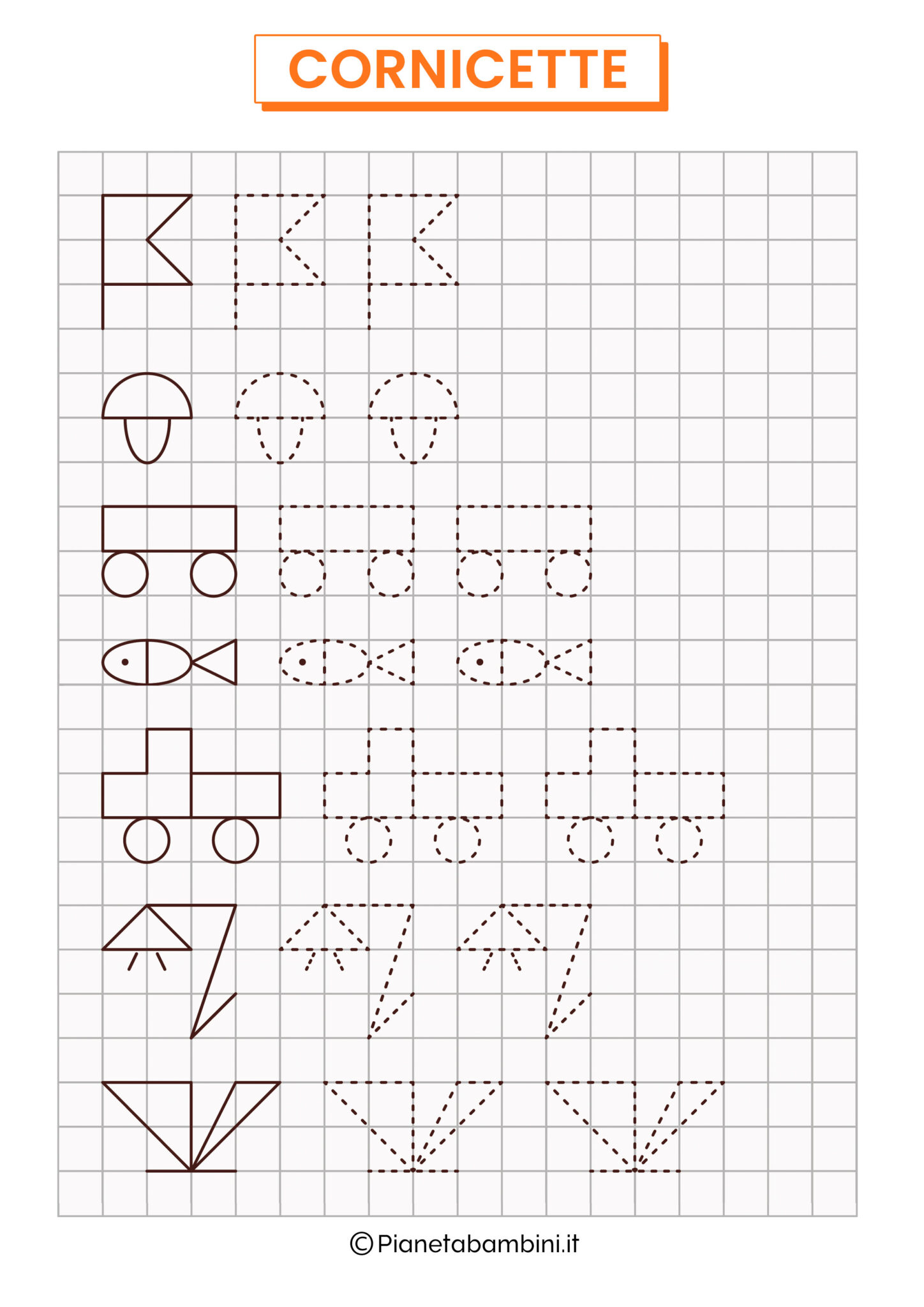 Cornicette a Quadretti Grandi 1 cm | PianetaBambini.it