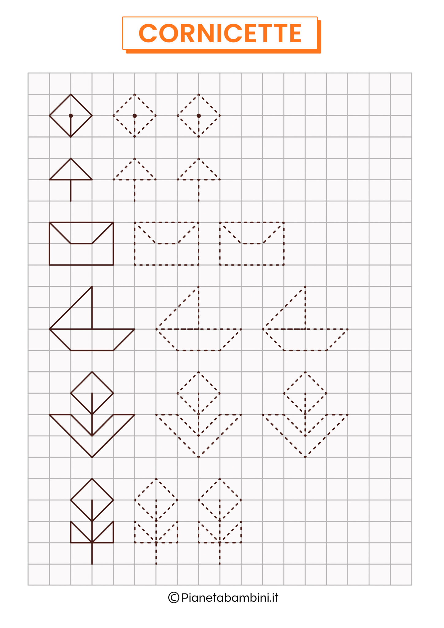 Cornicette a Quadretti Grandi 1 cm | PianetaBambini.it