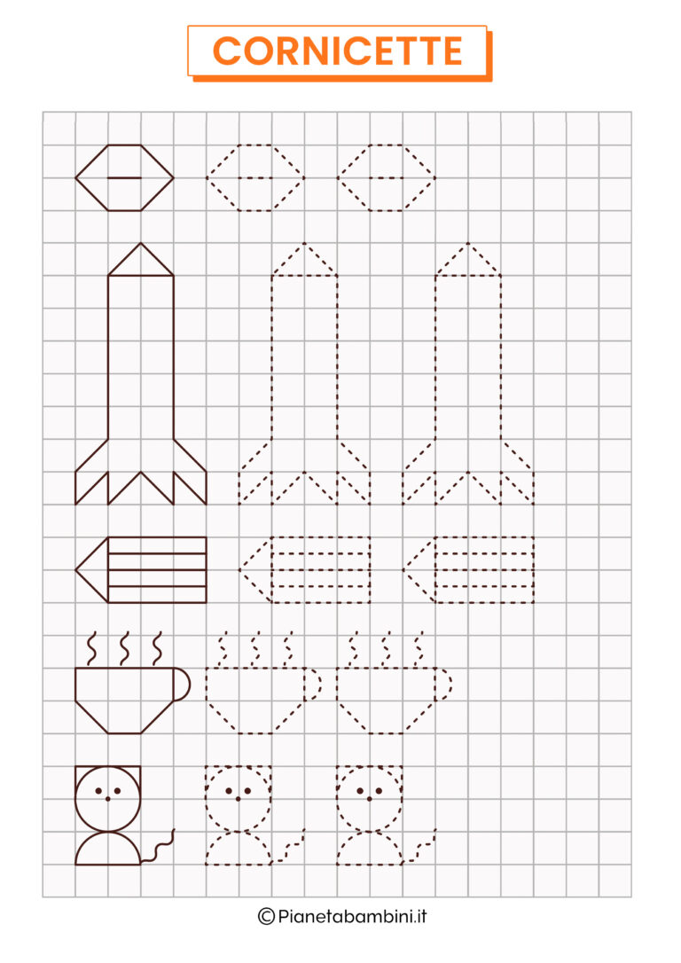 Cornicette a Quadretti Grandi 1 cm | PianetaBambini.it