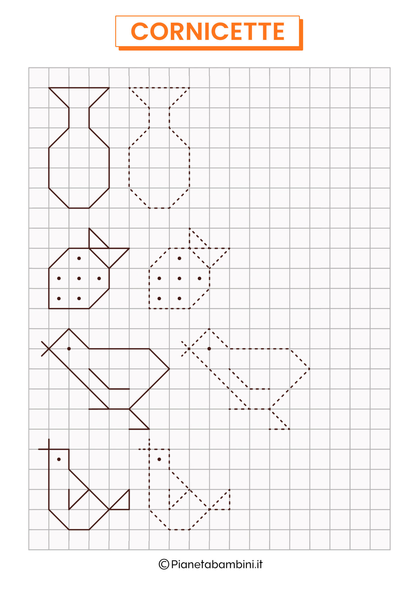 Cornicette a Quadretti Grandi 1 cm | PianetaBambini.it