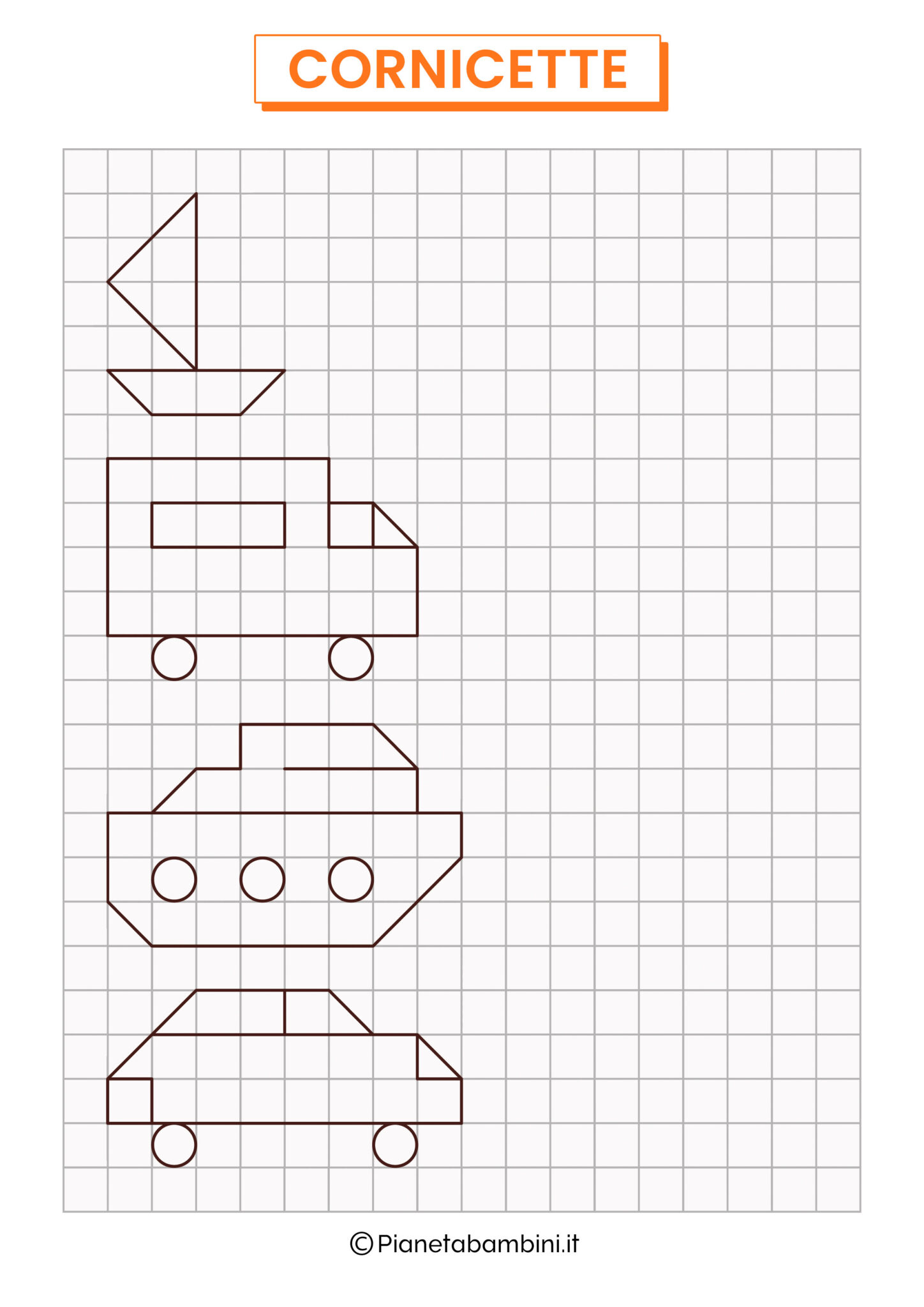Cornicette a Quadretti Grandi 1 cm | PianetaBambini.it