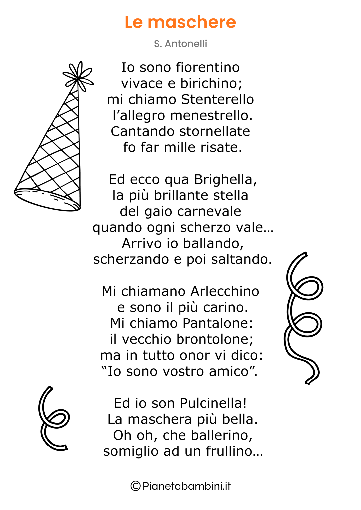 30 Filastrocche di Carnevale Brevi e in Rima | PianetaBambini.it