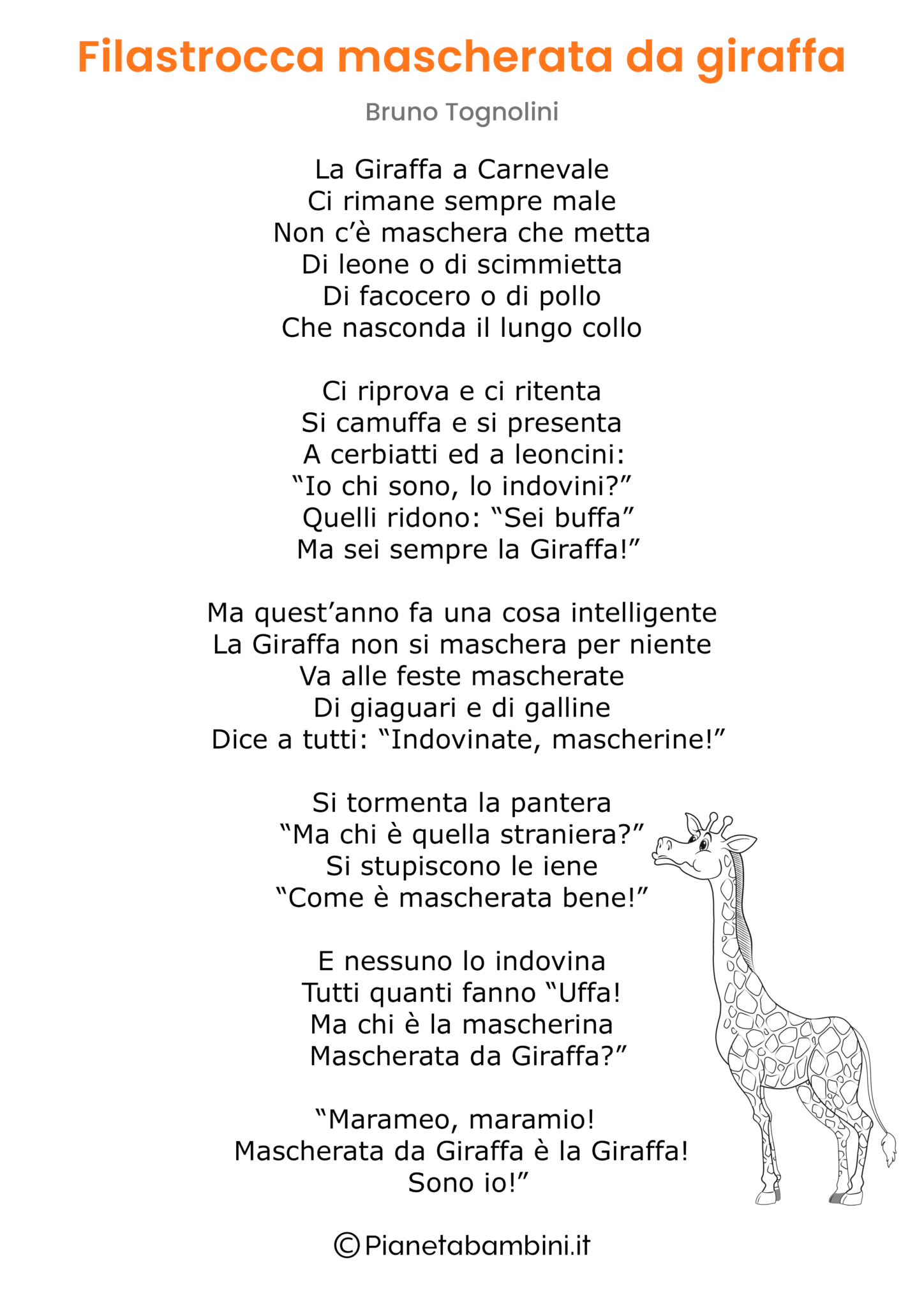 30 Filastrocche di Carnevale Brevi e in Rima | PianetaBambini.it