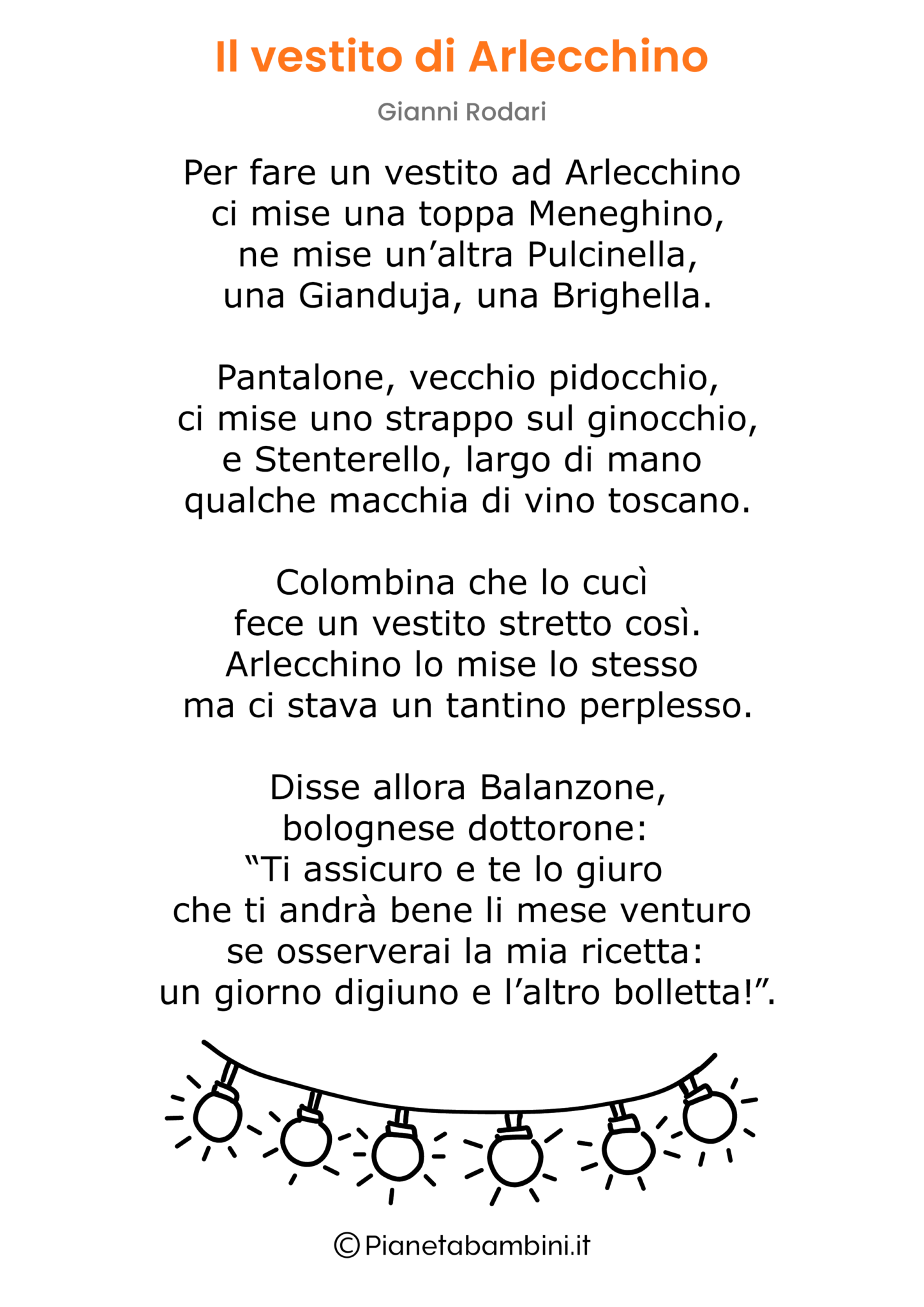 30 Filastrocche di Carnevale Brevi e in Rima | PianetaBambini.it