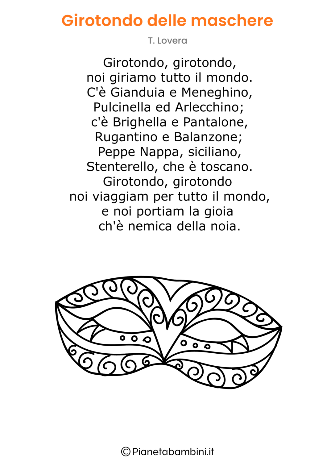 30 Filastrocche di Carnevale Brevi e in Rima | PianetaBambini.it