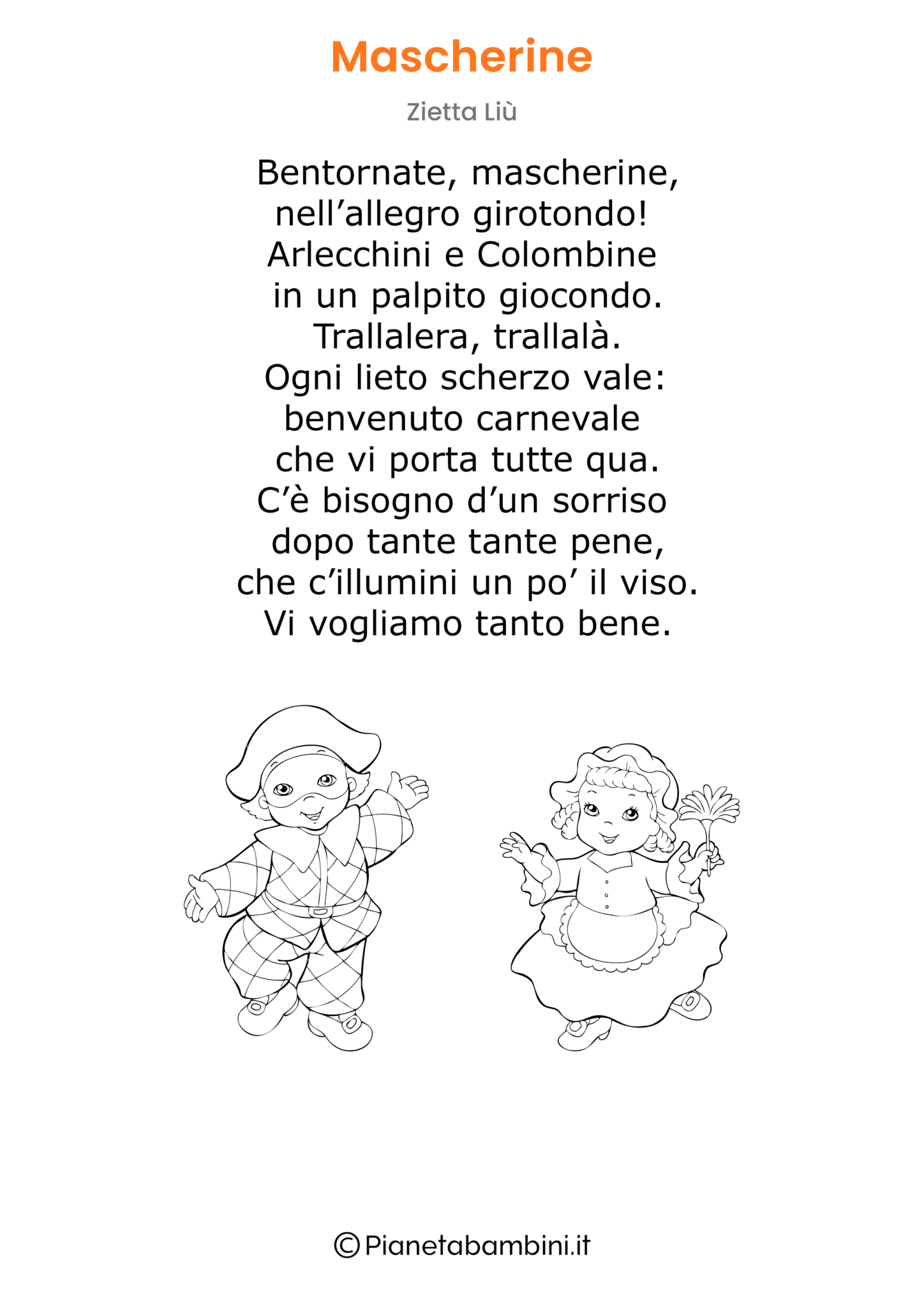 30 Filastrocche di Carnevale Brevi e in Rima | PianetaBambini.it