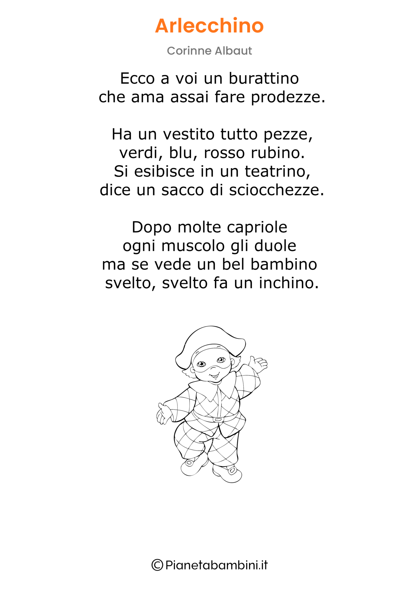 30 Filastrocche di Carnevale Brevi e in Rima | PianetaBambini.it