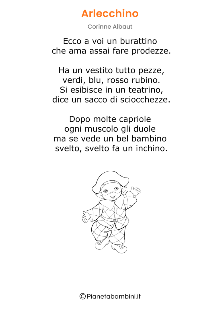 30 Filastrocche di Carnevale Brevi e in Rima | PianetaBambini.it
