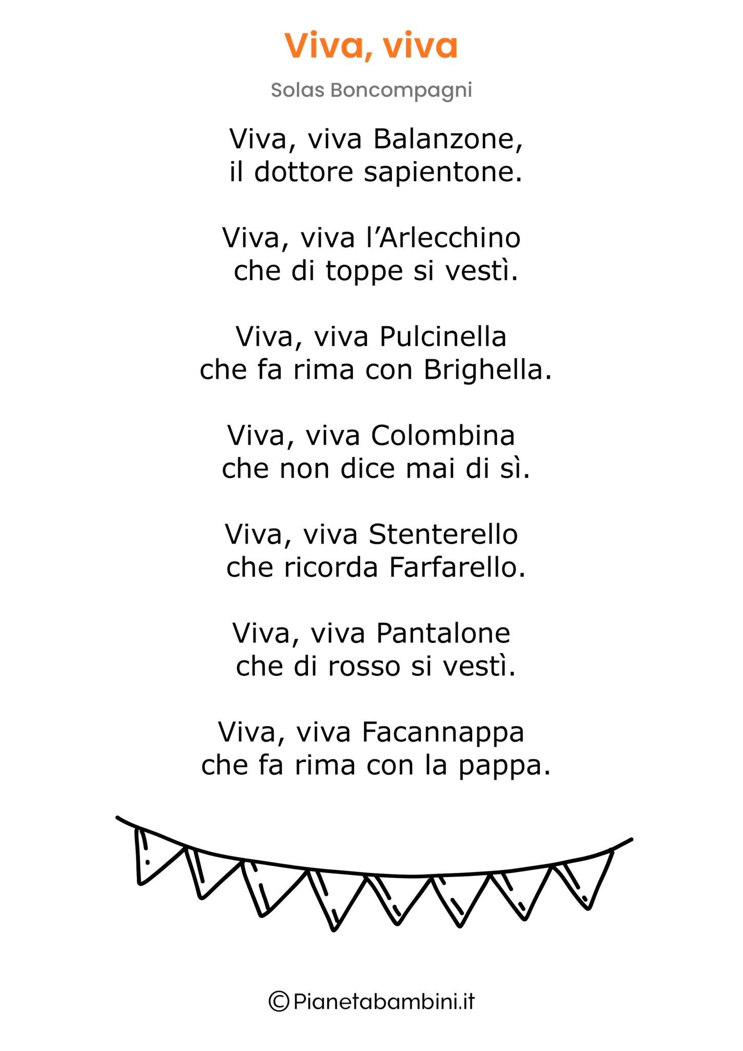 30 Filastrocche di Carnevale Brevi e in Rima | PianetaBambini.it