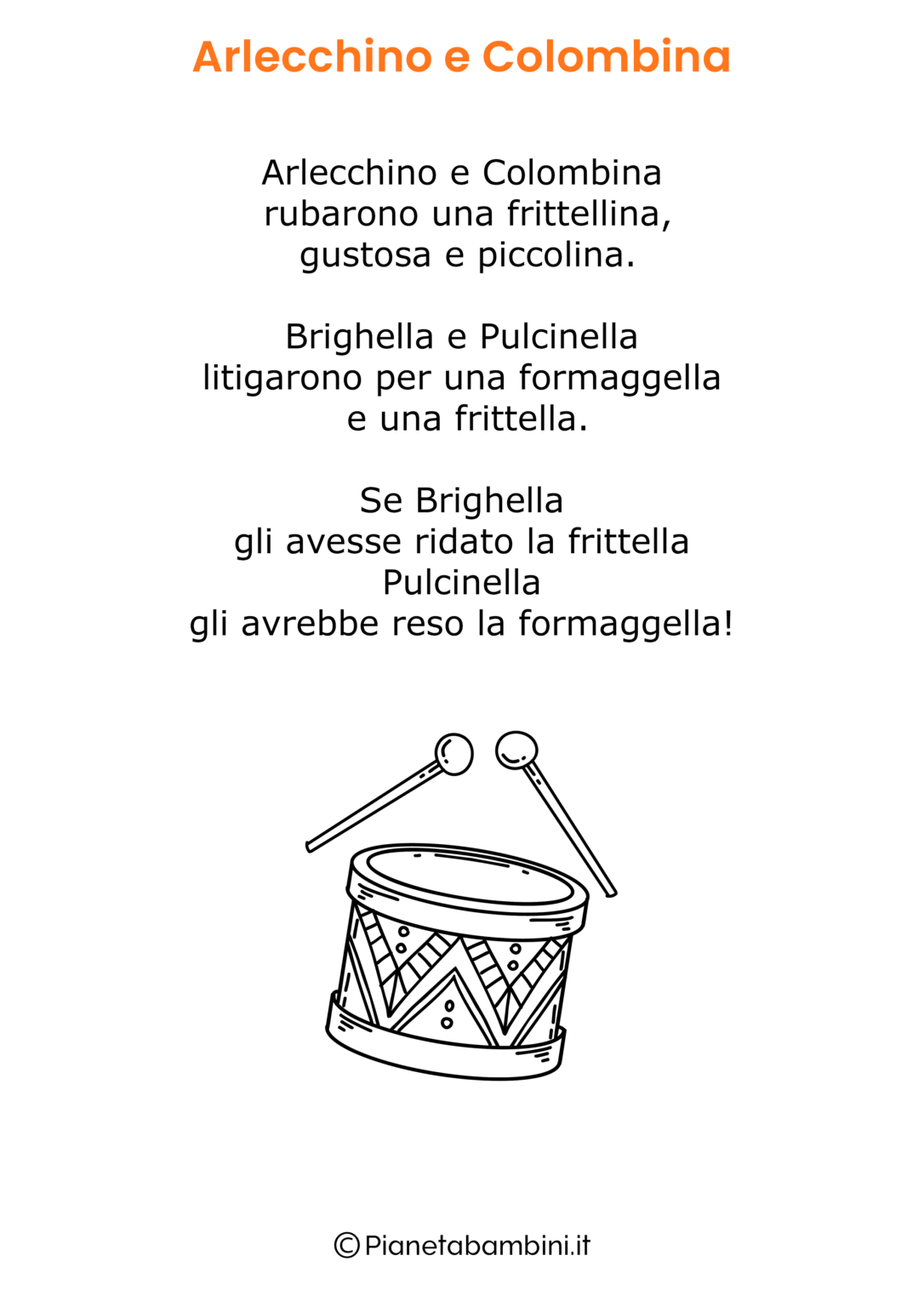 30 Filastrocche di Carnevale Brevi e in Rima | PianetaBambini.it