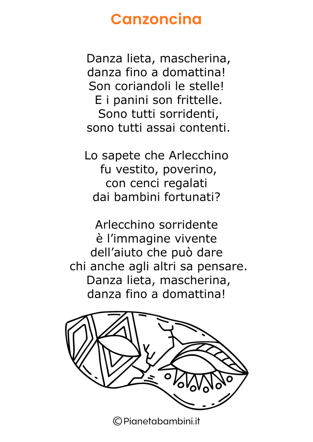 30 Filastrocche di Carnevale Brevi e in Rima | PianetaBambini.it