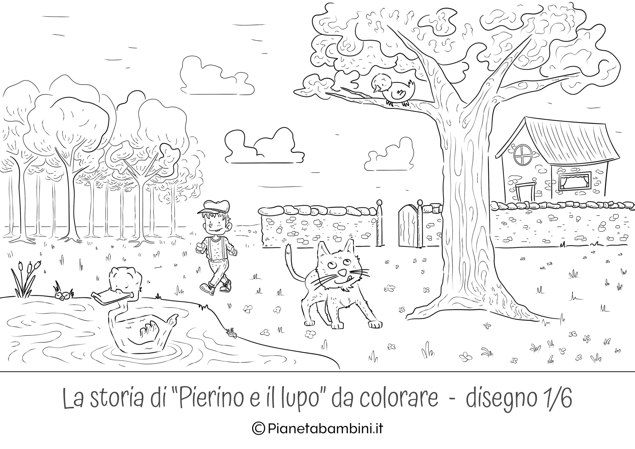 Pierino e il Lupo: Disegni da Colorare | PianetaBambini.it