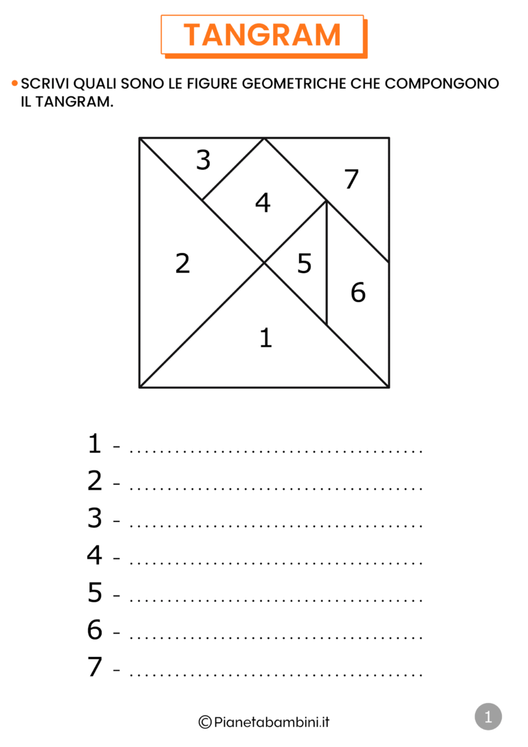Tangram: Schede Didattiche da Stampare | PianetaBambini.it