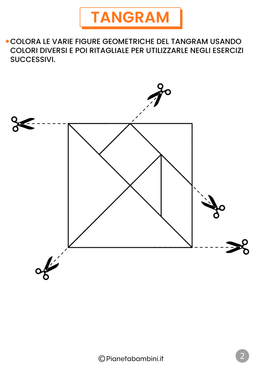Tangram: Schede Didattiche da Stampare | PianetaBambini.it