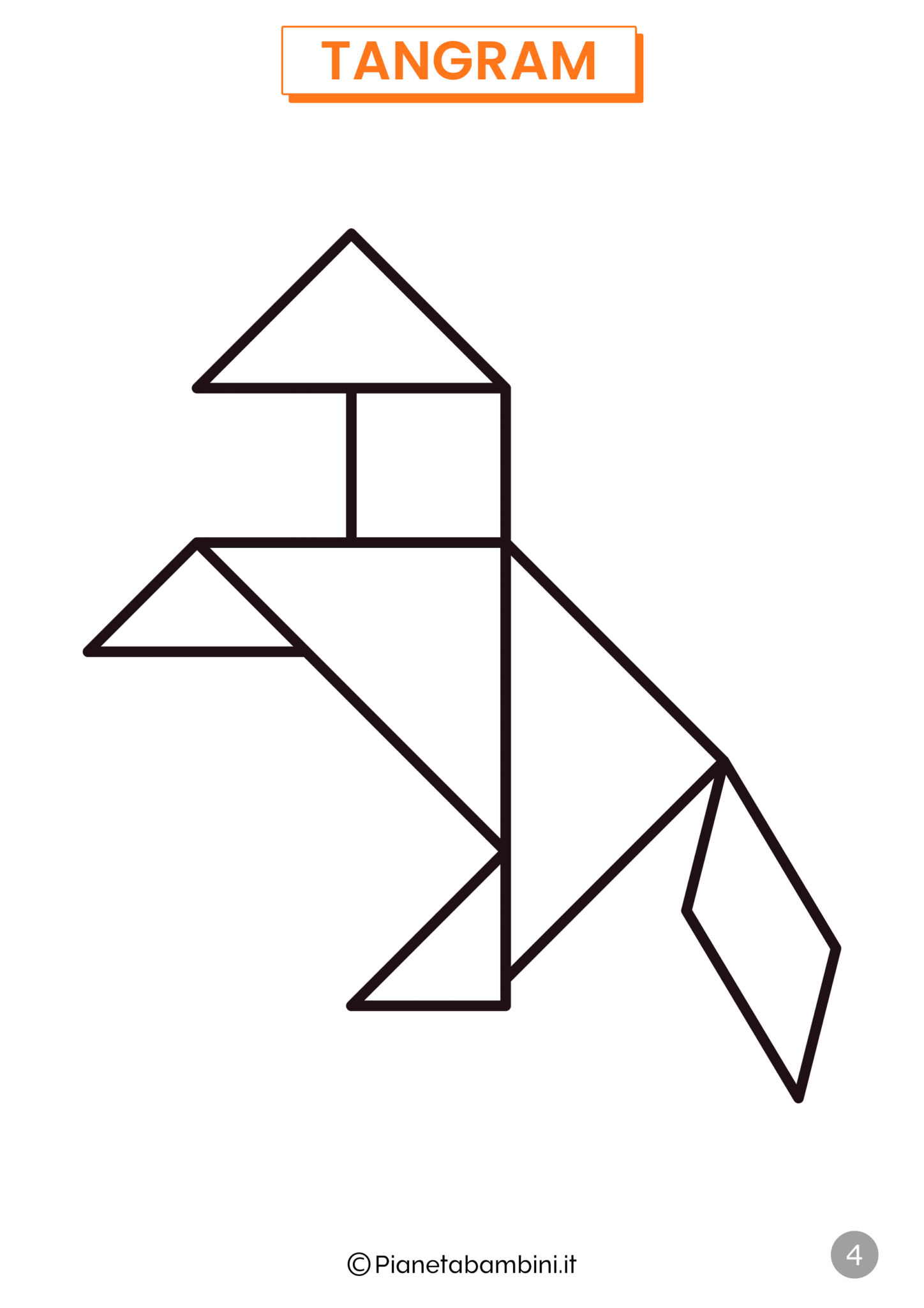 Tangram: Schede Didattiche da Stampare | PianetaBambini.it