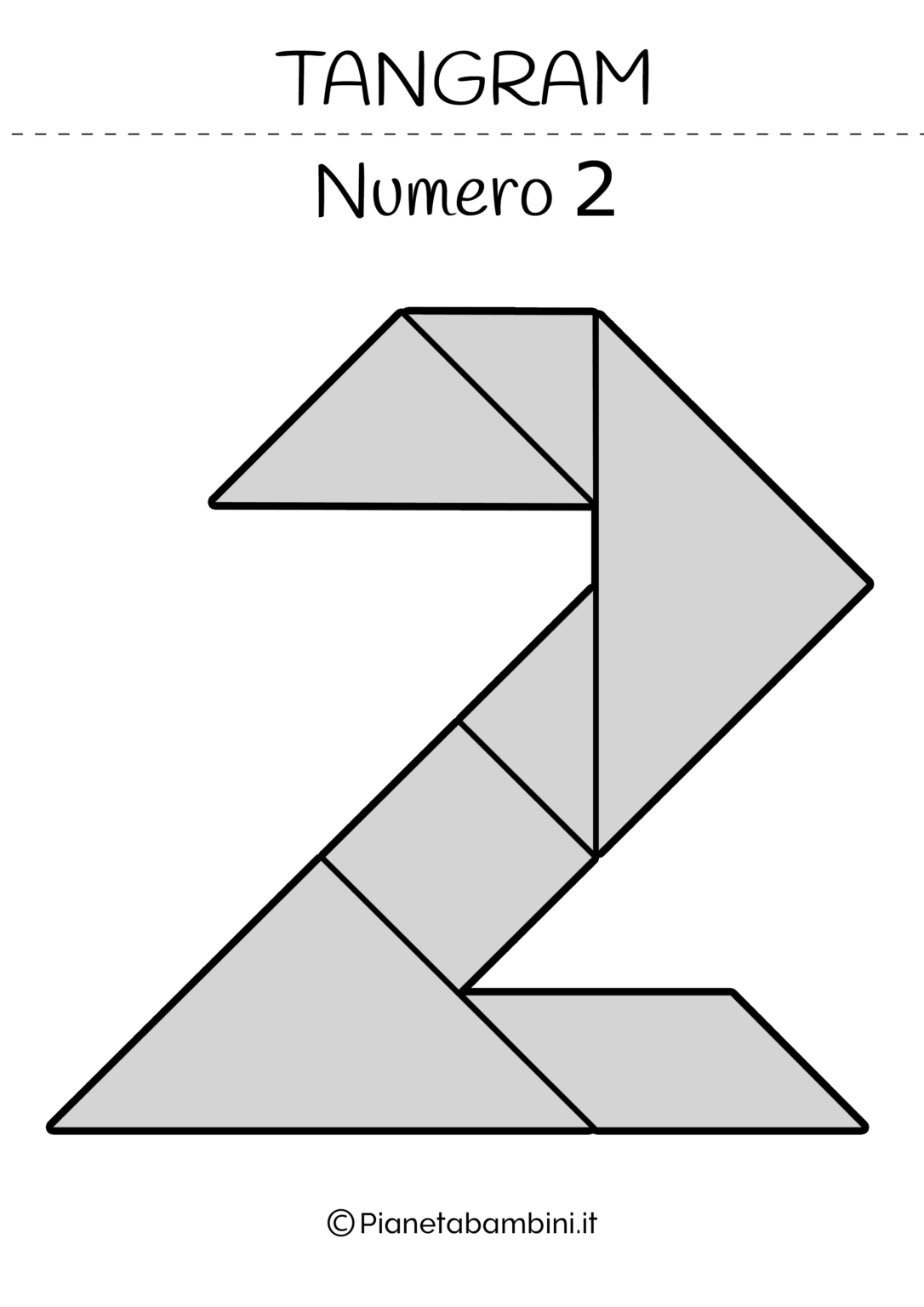 Tangram: I Numeri da 0 a 9 da Stampare | PianetaBambini.it