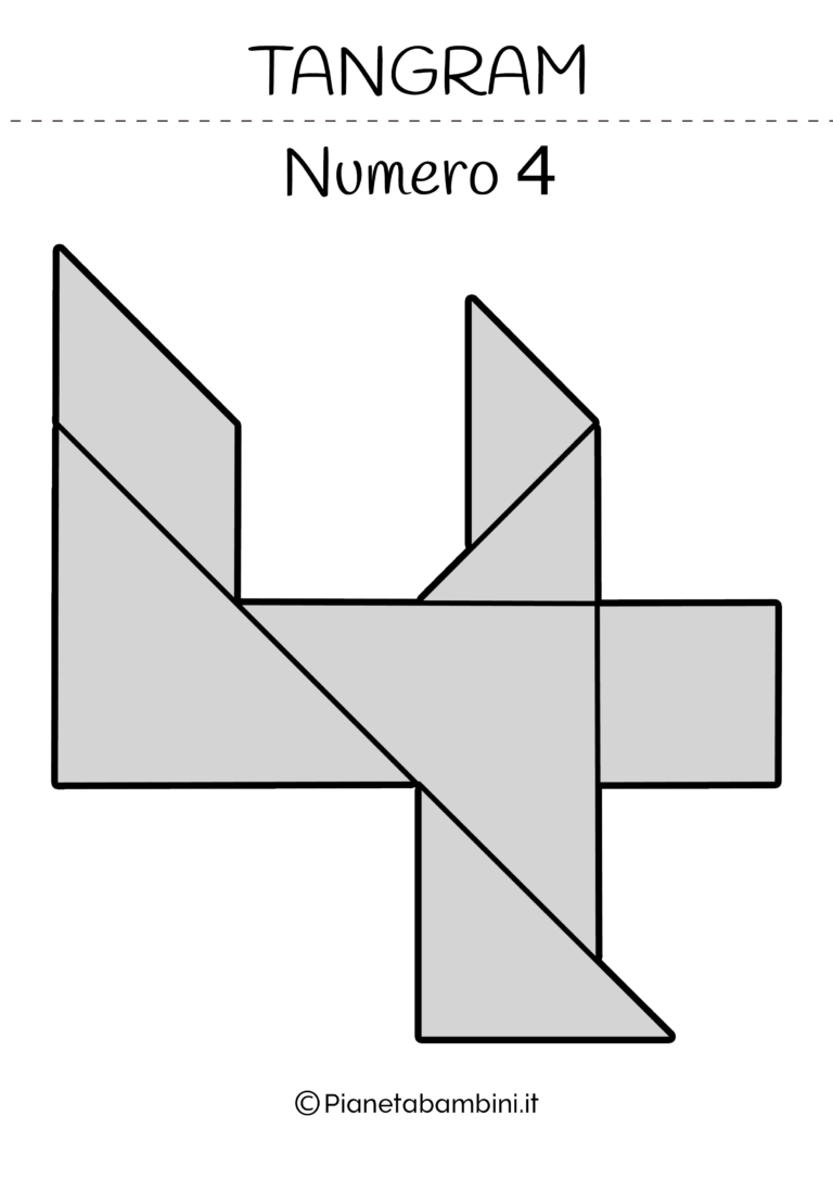Tangram: I Numeri da 0 a 9 da Stampare | PianetaBambini.it