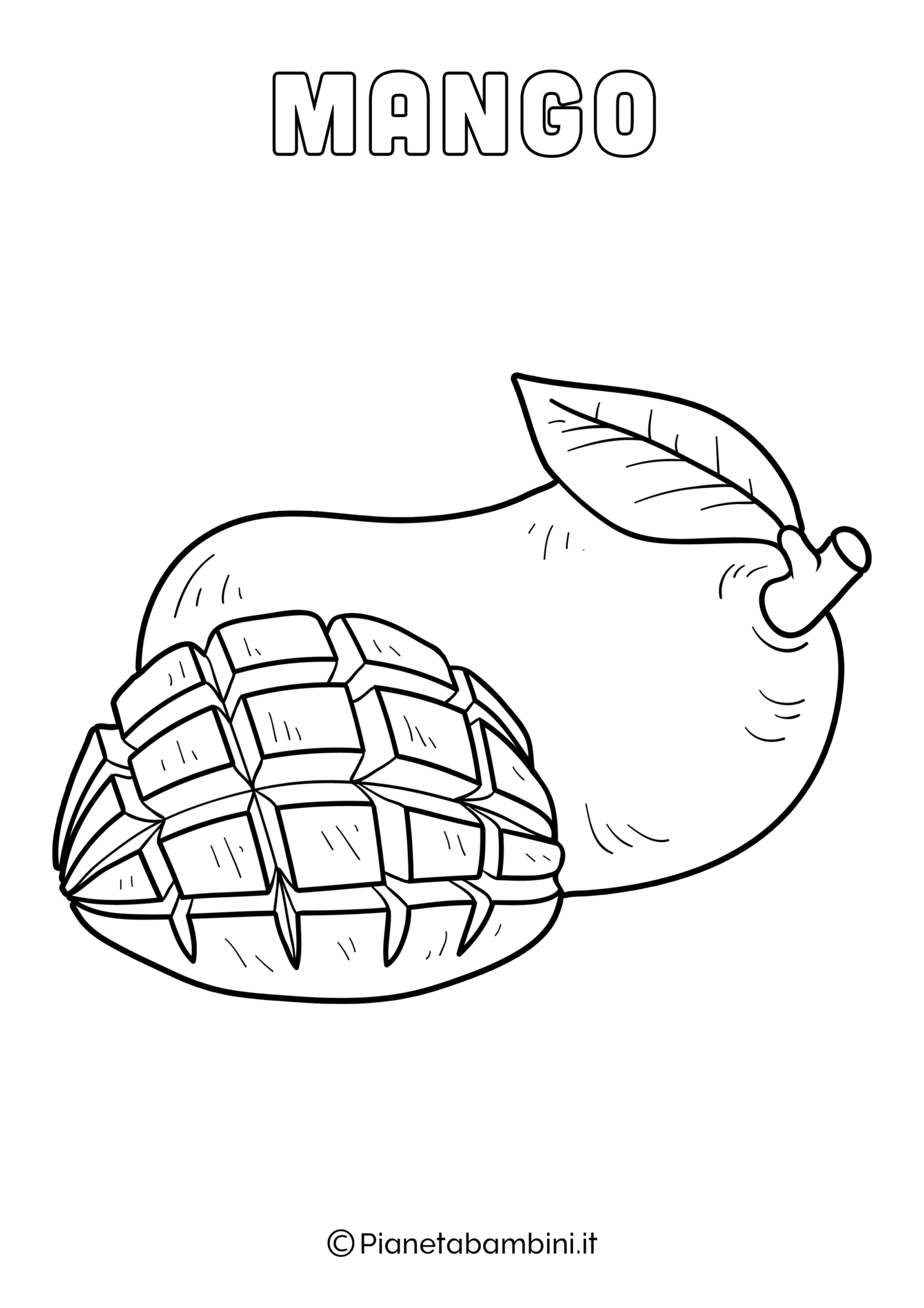 Disegni di Frutta Esotica da Colorare | PianetaBambini.it