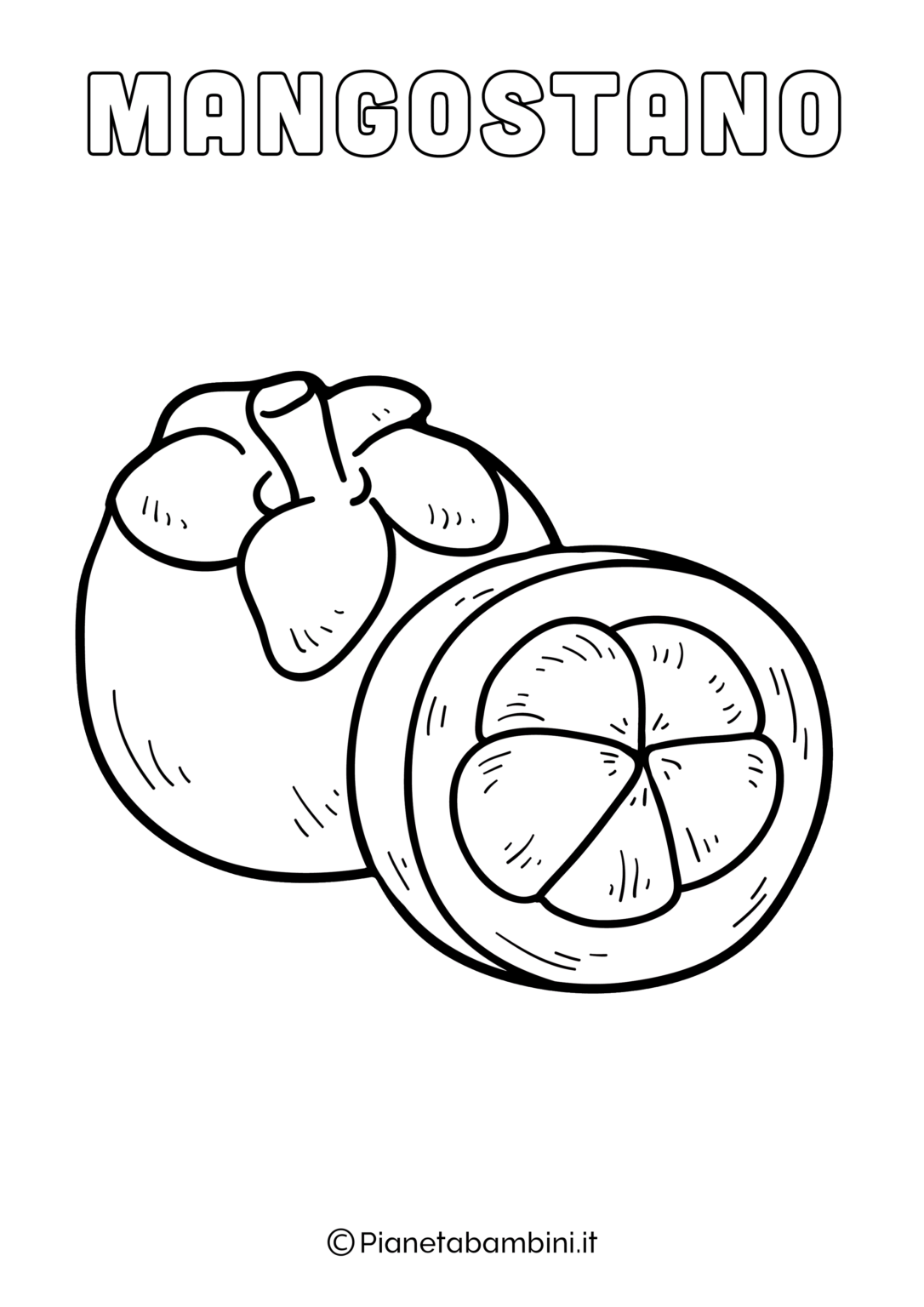 Disegni di Frutta Esotica da Colorare | PianetaBambini.it