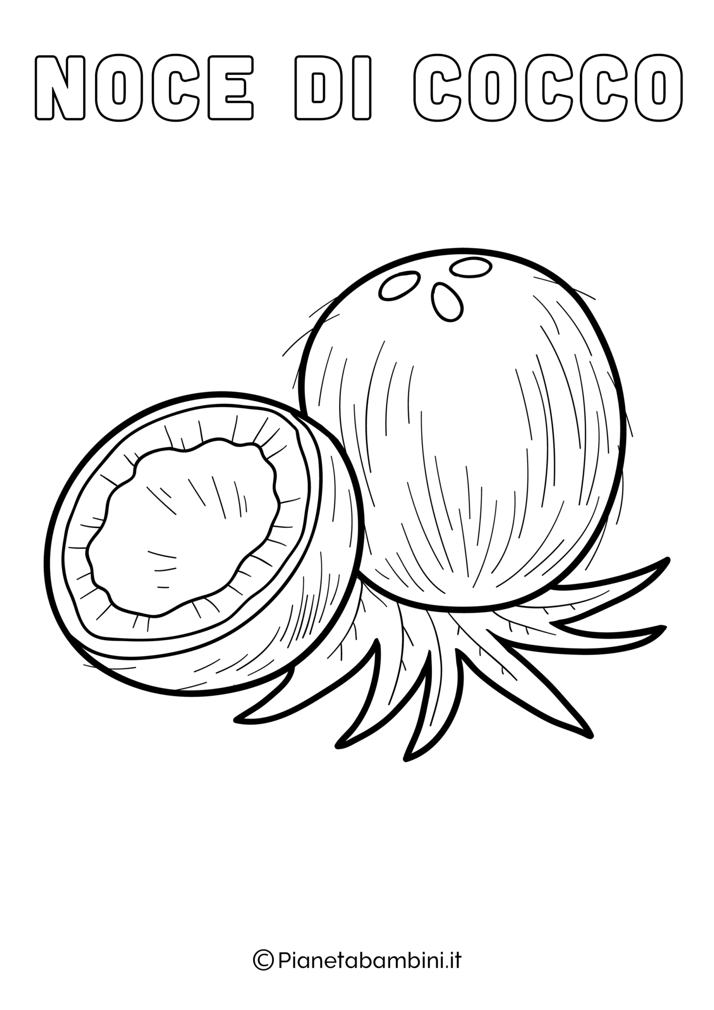 Disegni di Frutta Esotica da Colorare | PianetaBambini.it