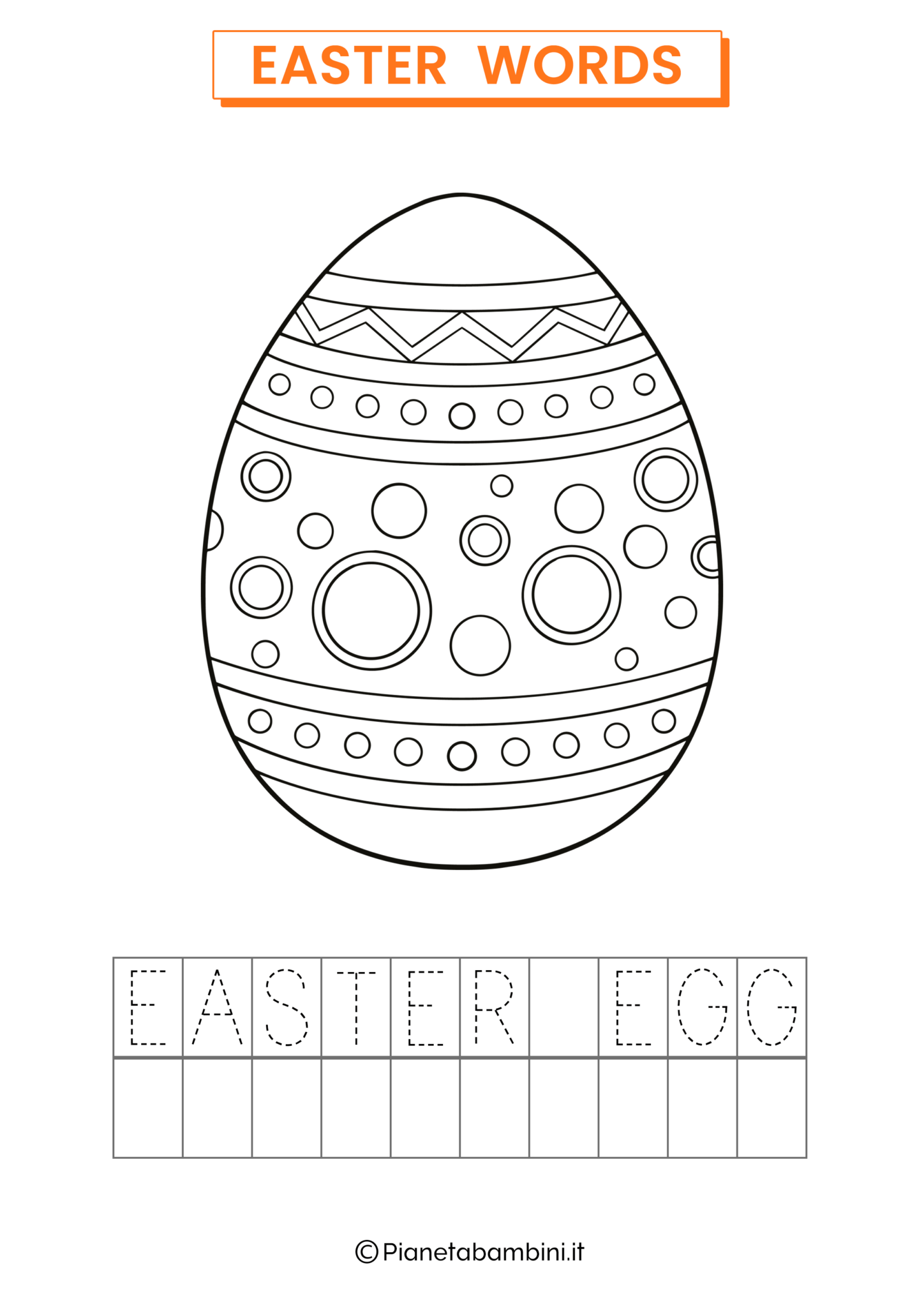 Schede sulle Parole di Pasqua in Inglese (Easter Words) | PianetaBambini.it