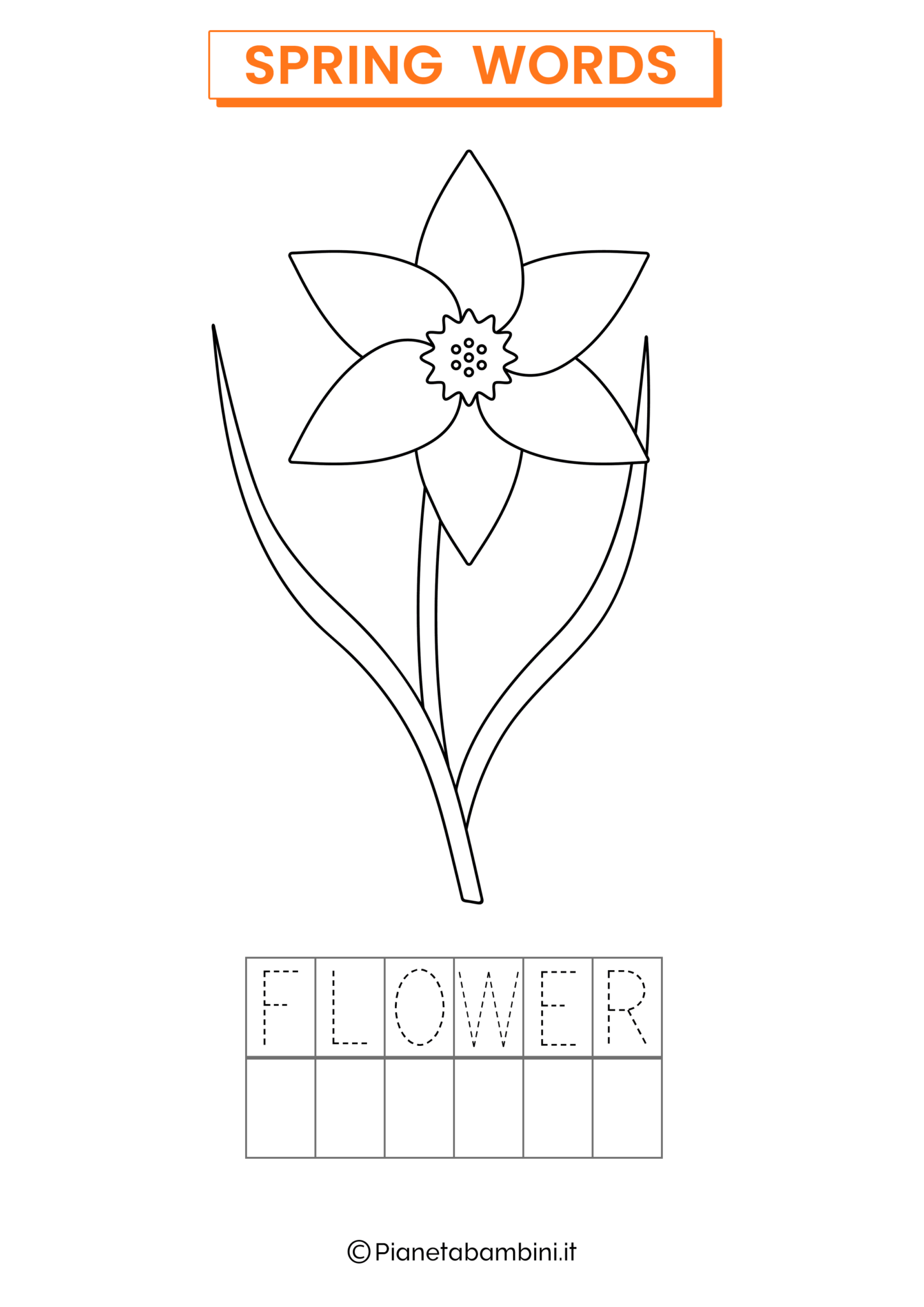 Schede sulle Parole della Primavera in Inglese (Spring Words ...