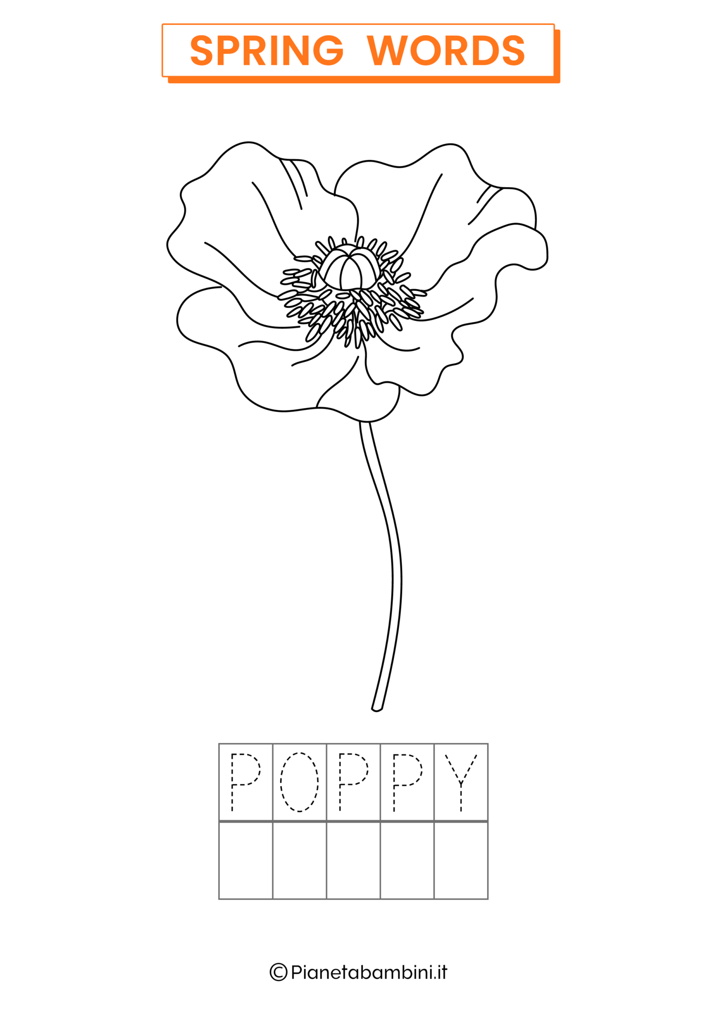 Schede sulle Parole della Primavera in Inglese (Spring Words ...