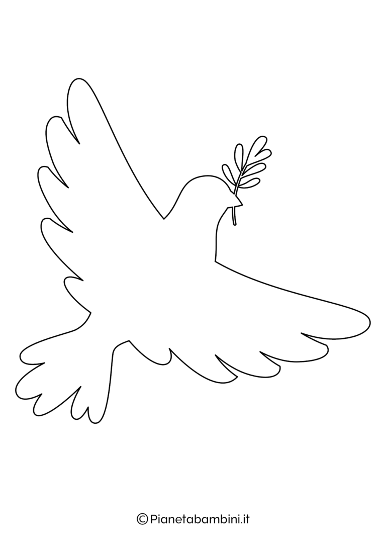Sagome di Colombe da Stampare e Ritagliare | PianetaBambini.it