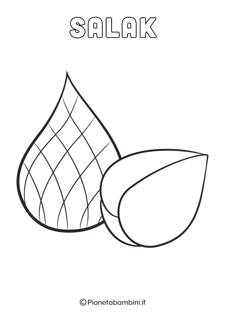 Disegni di Frutta Esotica da Colorare | PianetaBambini.it