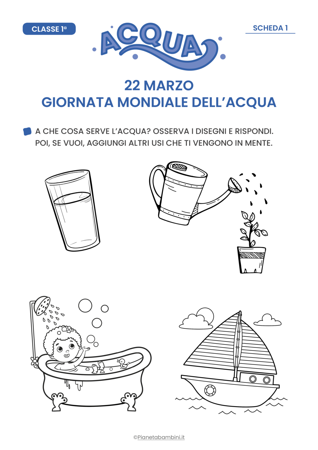 Giornata Mondiale dell'Acqua: Schede per la Scuola Primaria ...