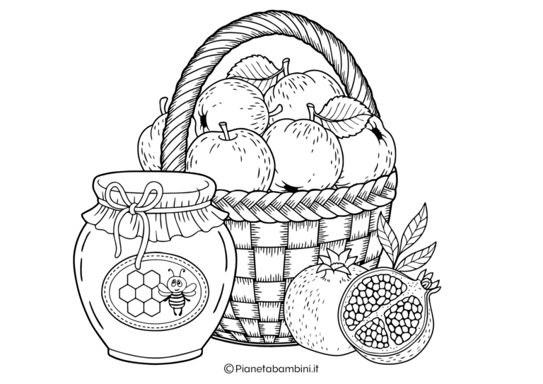 12 Disegni di Cesti di Frutta da Colorare | PianetaBambini.it