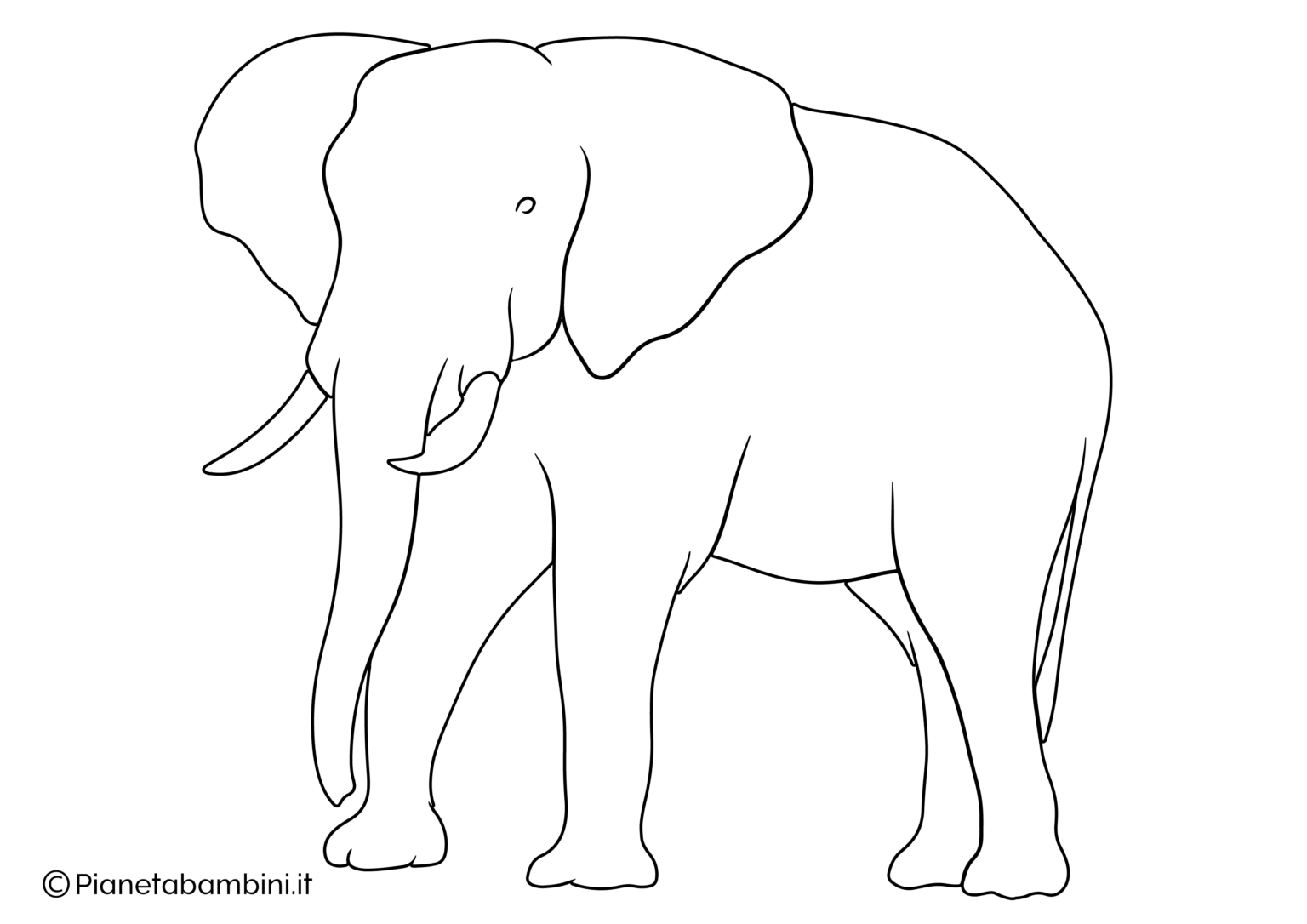 Sagome di Elefanti da Stampare e Ritagliare | PianetaBambini.it