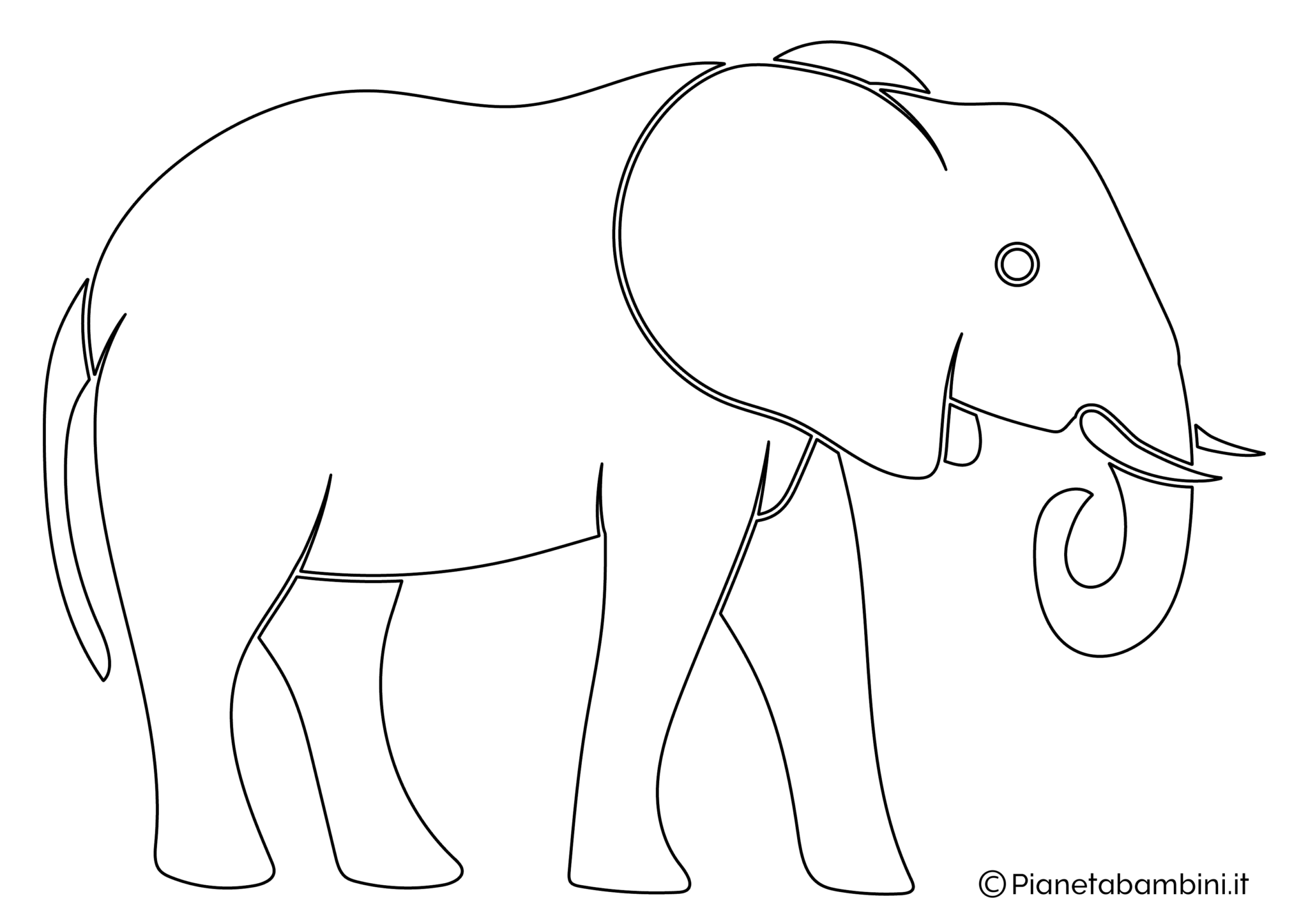 Sagome di Elefanti da Stampare e Ritagliare | PianetaBambini.it