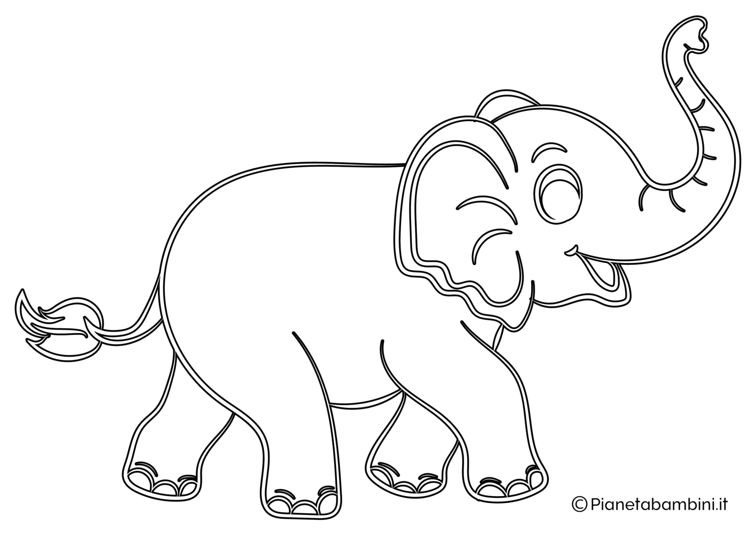 Sagome di Elefanti da Stampare e Ritagliare | PianetaBambini.it