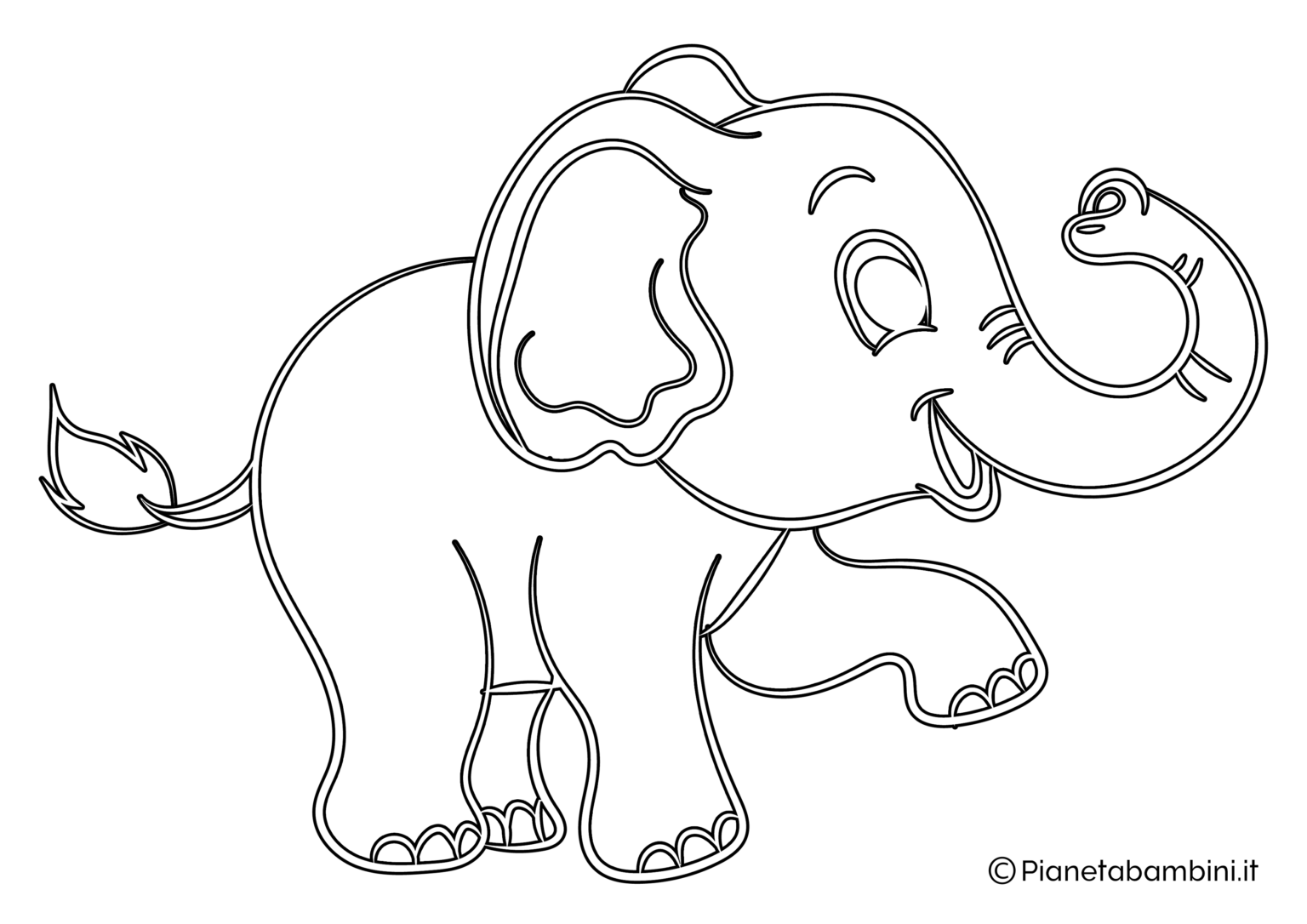 Sagome di Elefanti da Stampare e Ritagliare | PianetaBambini.it