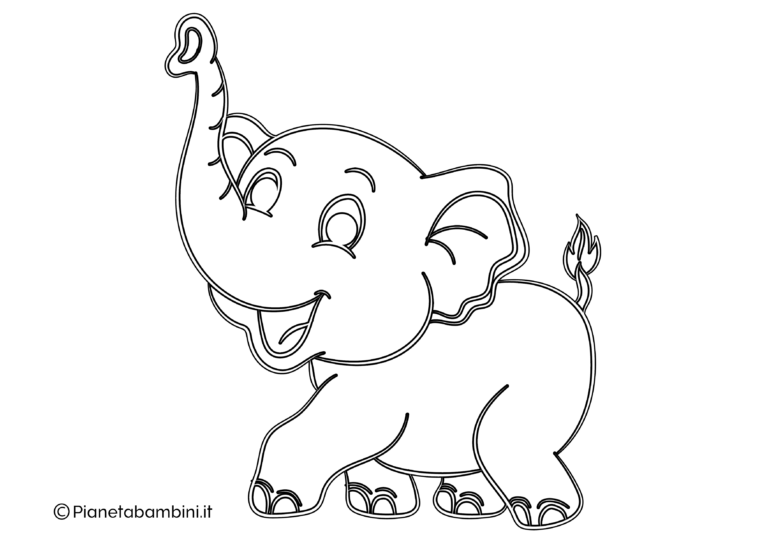 Sagome di Elefanti da Stampare e Ritagliare | PianetaBambini.it