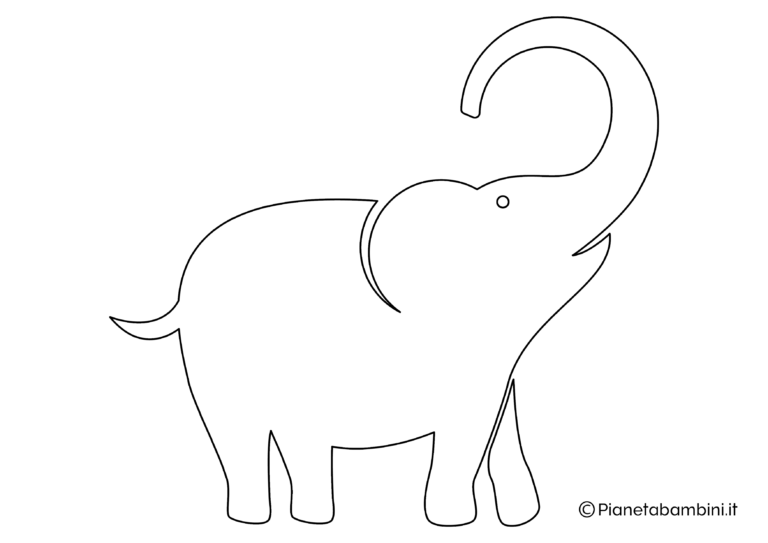 Sagome di Elefanti da Stampare e Ritagliare | PianetaBambini.it