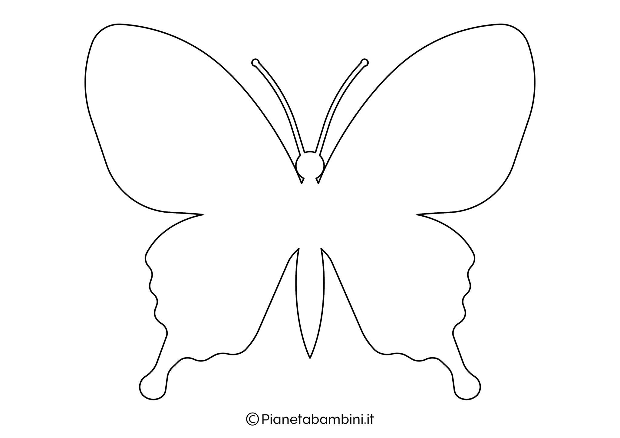 Farfalle Sagome Ritagliare Cartamodelli Lavoretti Modelli Farfalla ...