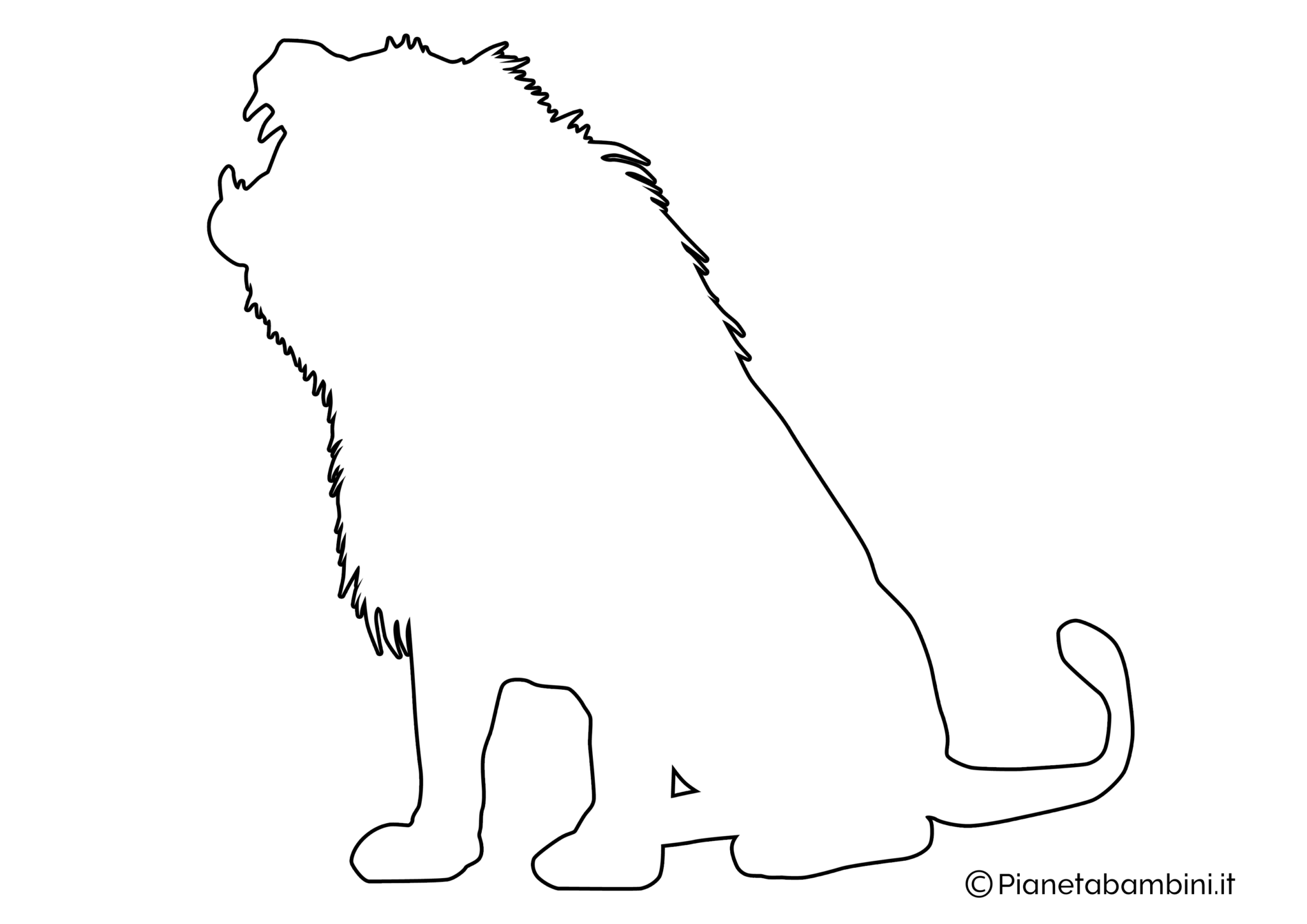 Sagome di Leoni da Stampare e Ritagliare | PianetaBambini.it