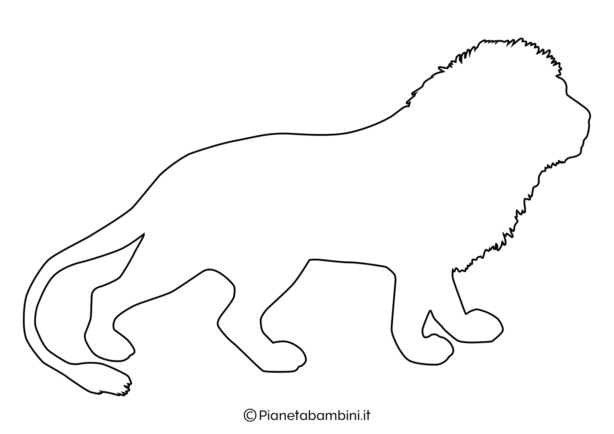Sagome di Leoni da Stampare e Ritagliare | PianetaBambini.it