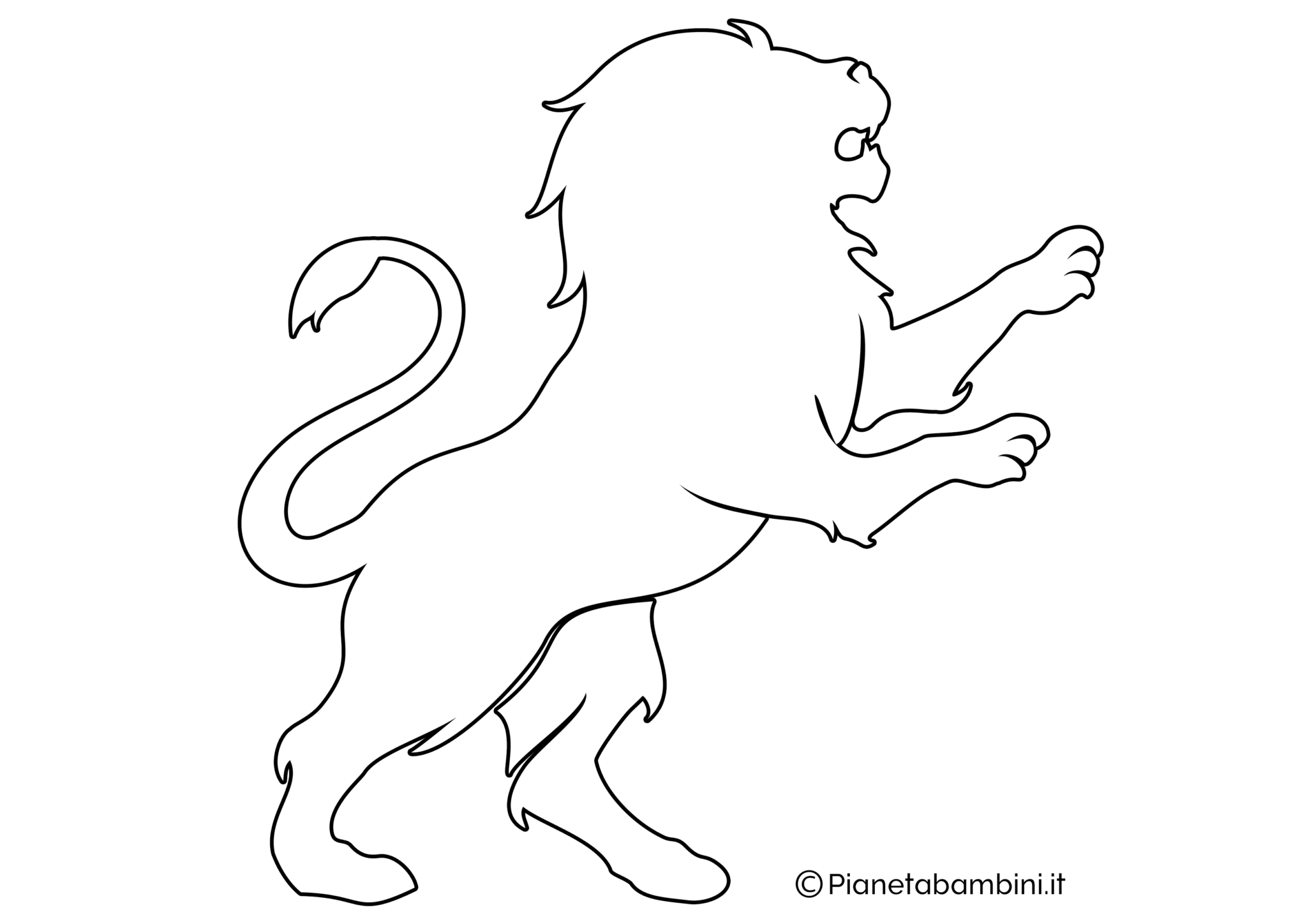 Sagome di Leoni da Stampare e Ritagliare | PianetaBambini.it