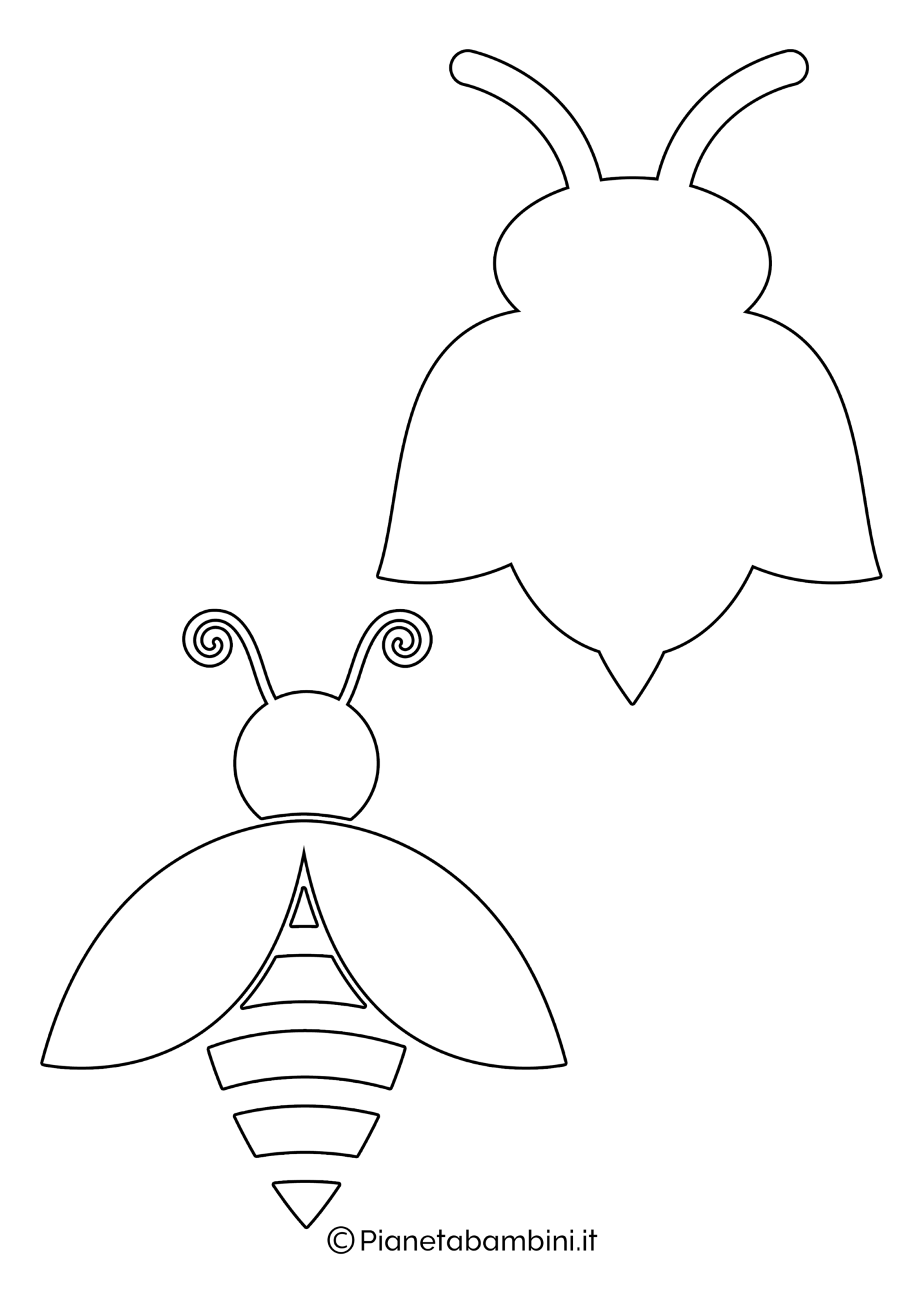 Sagome di Api da Stampare e Ritagliare | PianetaBambini.it