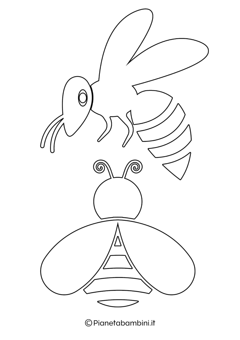 Sagome di Api da Stampare e Ritagliare | PianetaBambini.it
