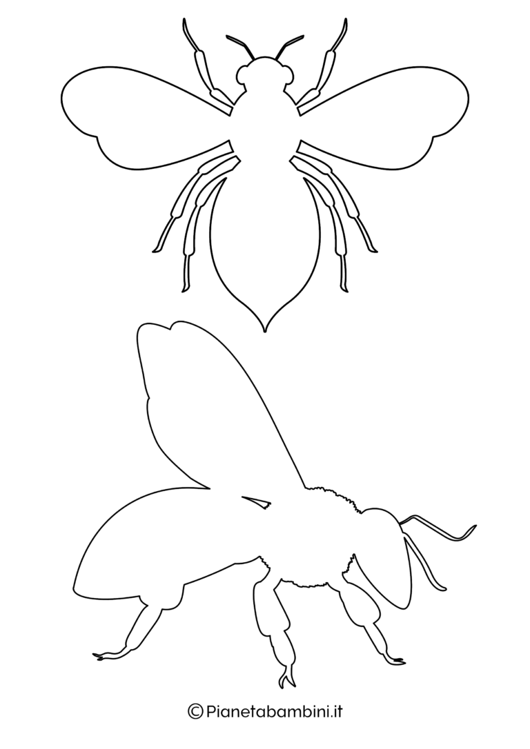Sagome di Api da Stampare e Ritagliare | PianetaBambini.it